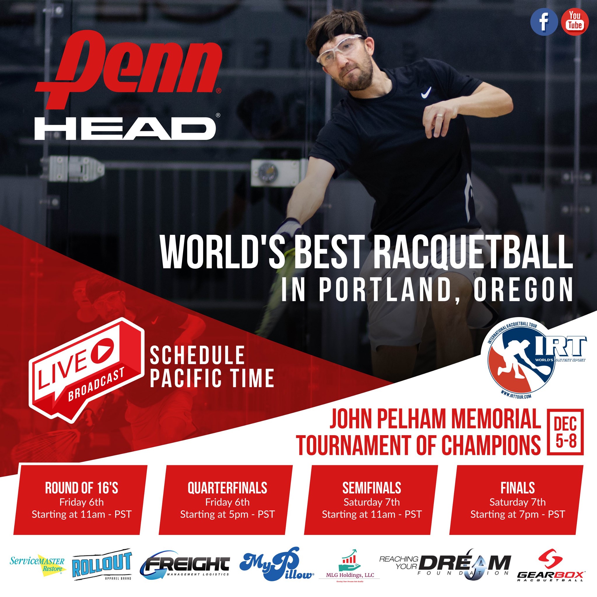 IRT – 2019 John Pelham Memorial Tournament of Champions – Daily Racquetball